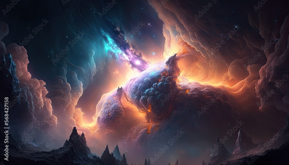 Stunning realistic wallpaper of a Nebula. Deep space, starry ...