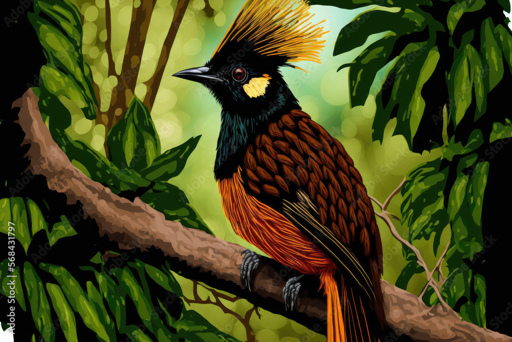 Ragiana Bird Of Paradise (Parasaeea Sagiana) in Variata National Park ...