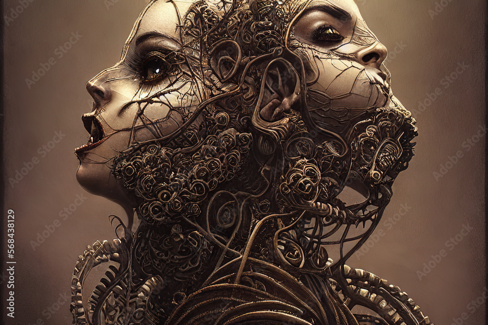 Horror Womans day, sf intricate artwork masterpiece ominous matte ...