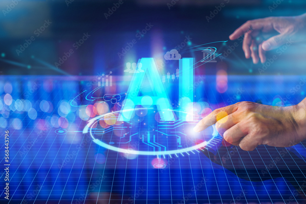 AI or Artificial Intelligence machine learning from big data, Internet ...