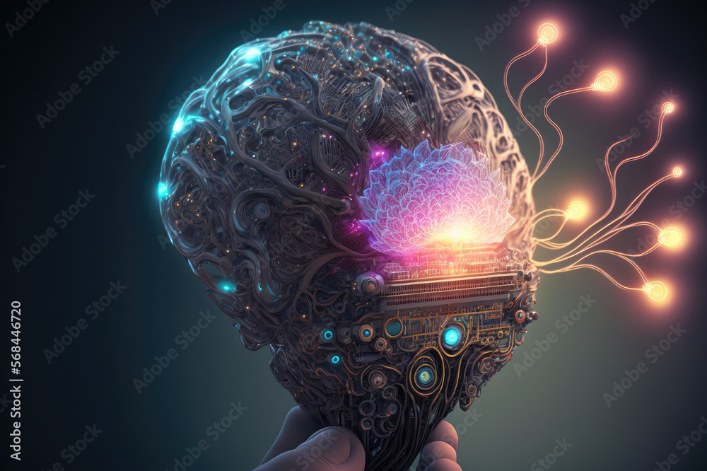 cyborg, robot, artificial intelligence, AI, droid, android, brain, half ...