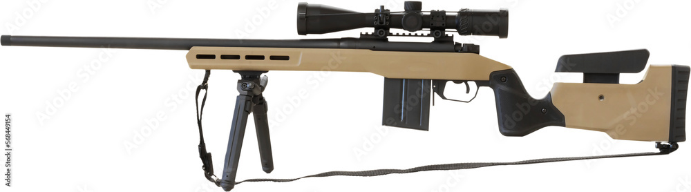 High power bolt action rifle with scope Stock Photo | Adobe Stock