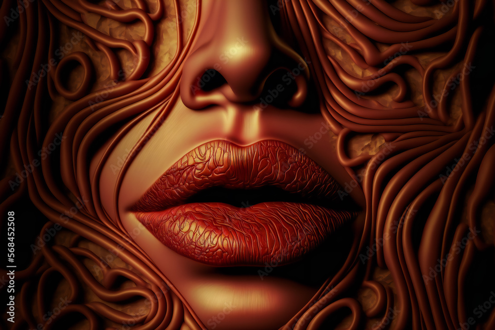 A Surreal Wall of Human Face Morphed in a Weird Way. Human Faces ...