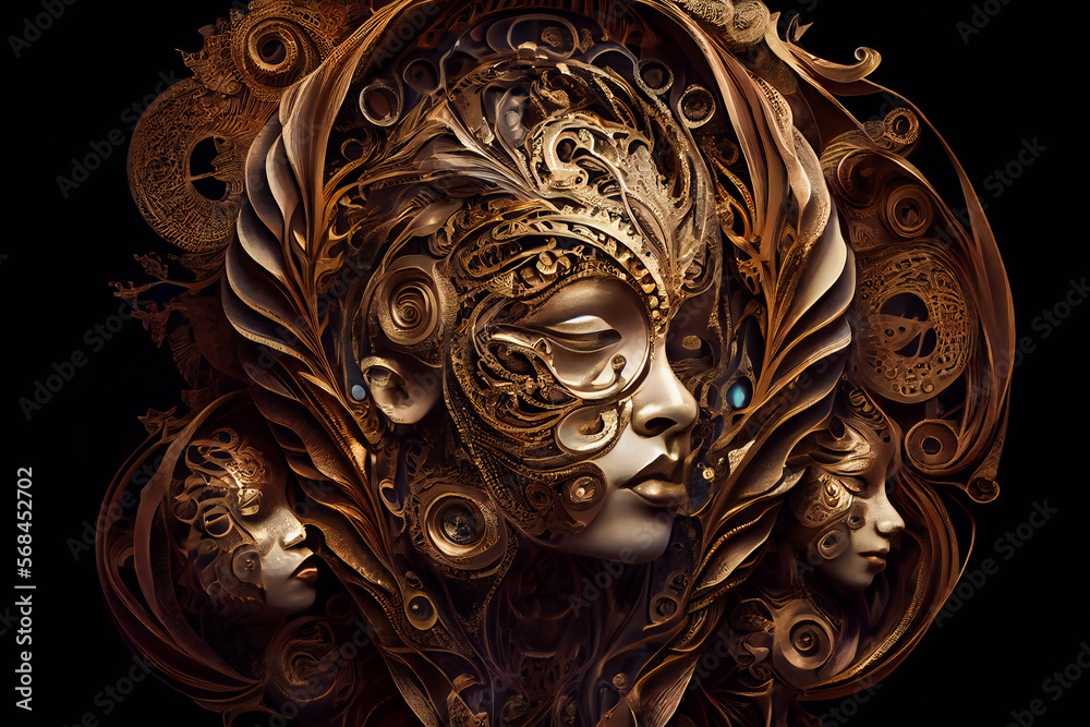 A Surreal Wall of Human Face Morphed in a Weird Way. Human Faces ...