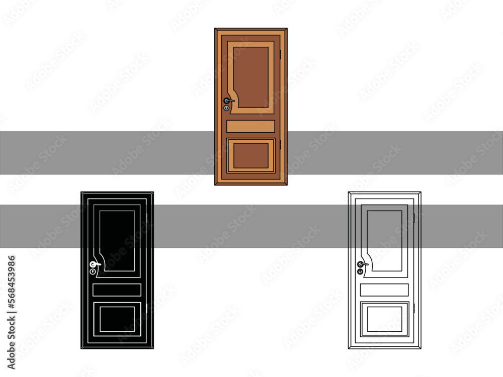 Door Clipart SVG Cut File | Open Boor Svg | Door Frame Svg | Front Door ...