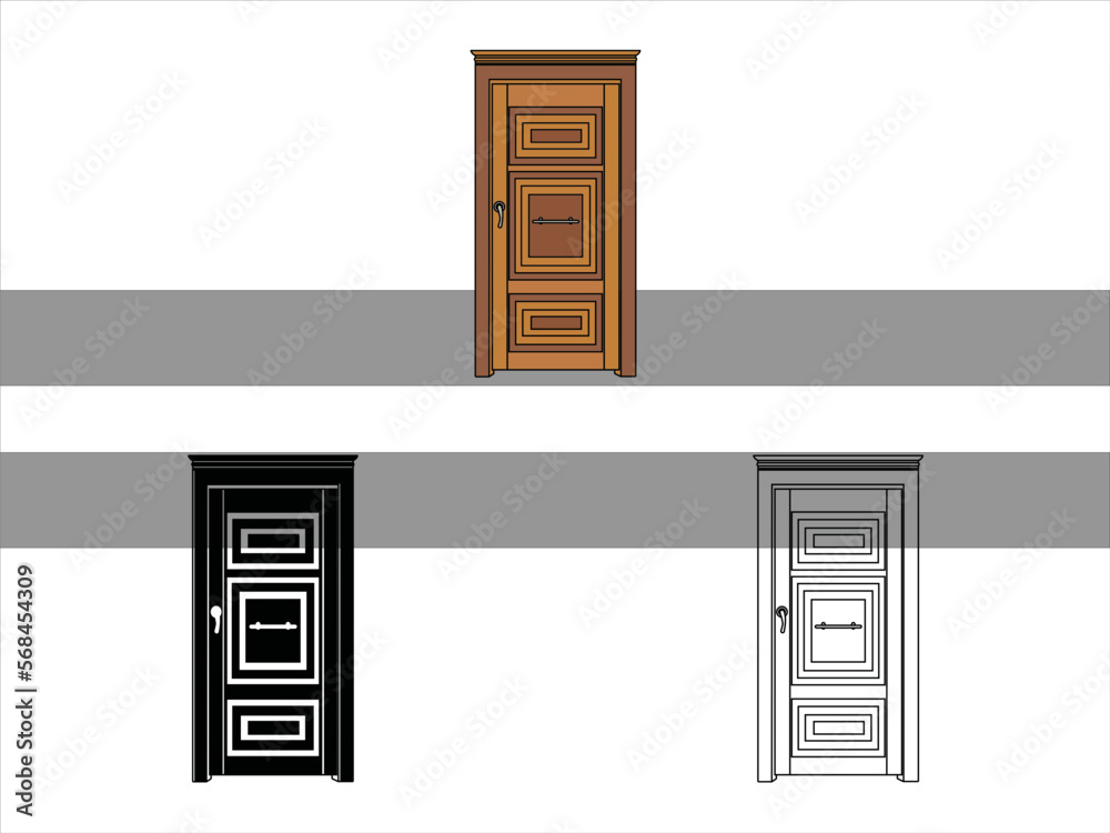 Door Clipart SVG Cut File | Open Boor Svg | Door Frame Svg | Front Door ...