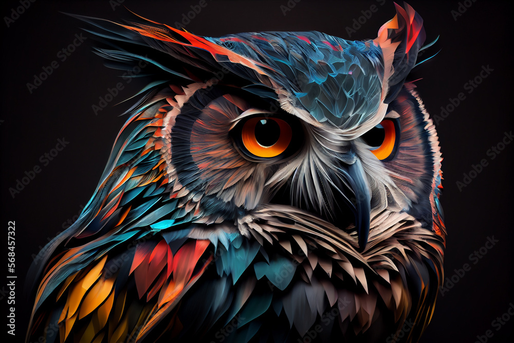 Abstract Owl Wallpaper