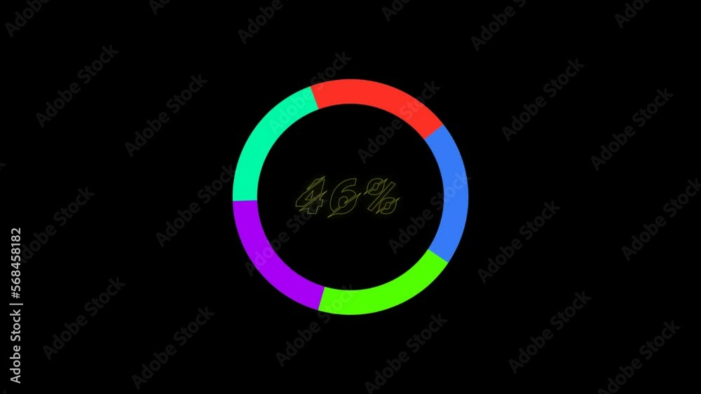 Vidéo Stock Loading circle animation . process loading bar, gradient color rotating ring ...
