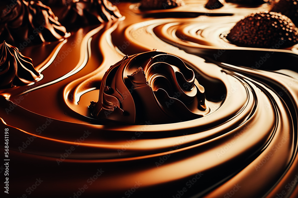 The photo depicts an indulgent, flowing river of rare and premium ...