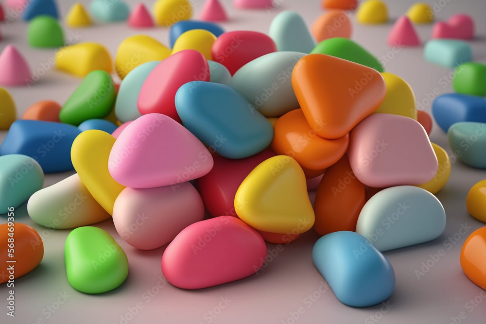 Bright and playful candy background design with an array of ...