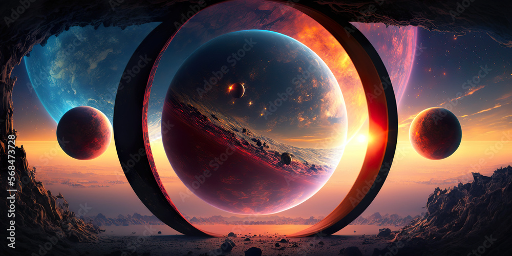 Universe represented in all dimensions in one illustration. From the ...