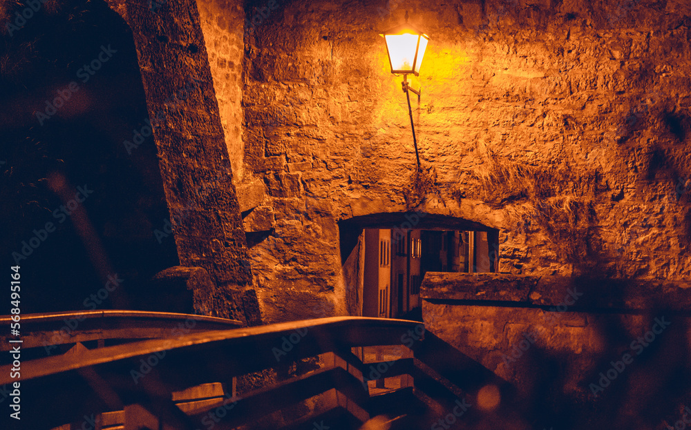 Step back in time to a medieval atmosphere with a wooden bridge leading ...