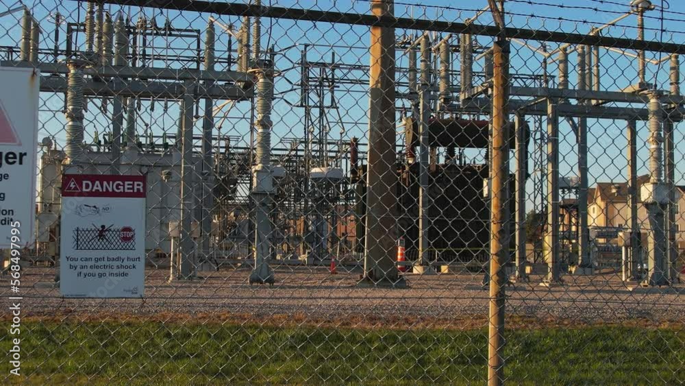 Electrical grid substation and high voltage electric switchyard ...