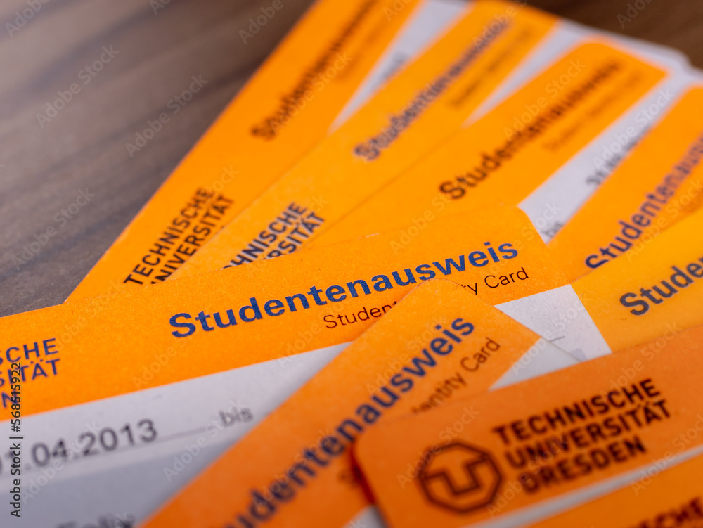 DRESDEN, GERMANY - 26. January 2023: Student Identity Cards ...