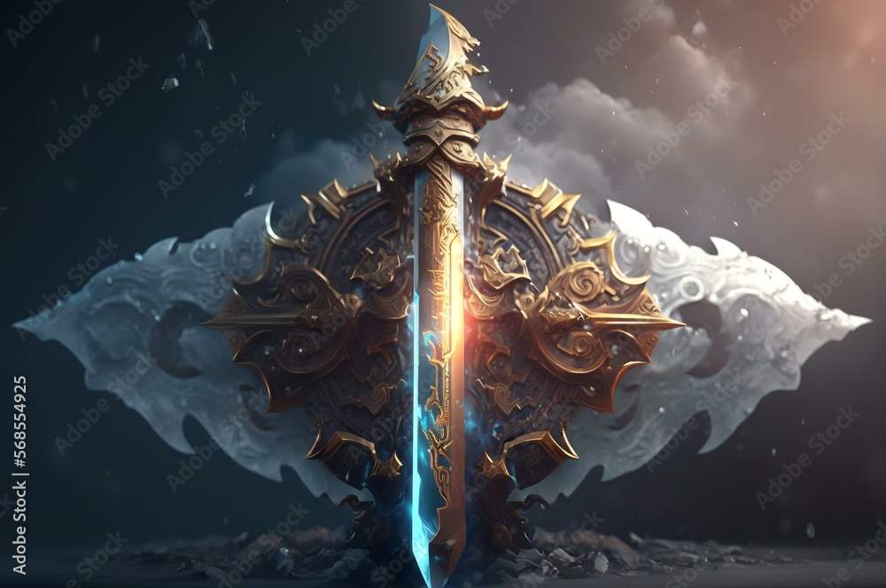 Legendary sword made by the tears of Gods and Heaven, Generative AI ...