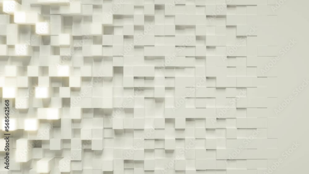 Vidéo Stock White Blocks Abstract motion graphics background and ...
