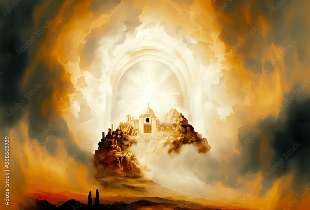 Heaven god Holy Church bethlehem illustration landscape art pathway ...