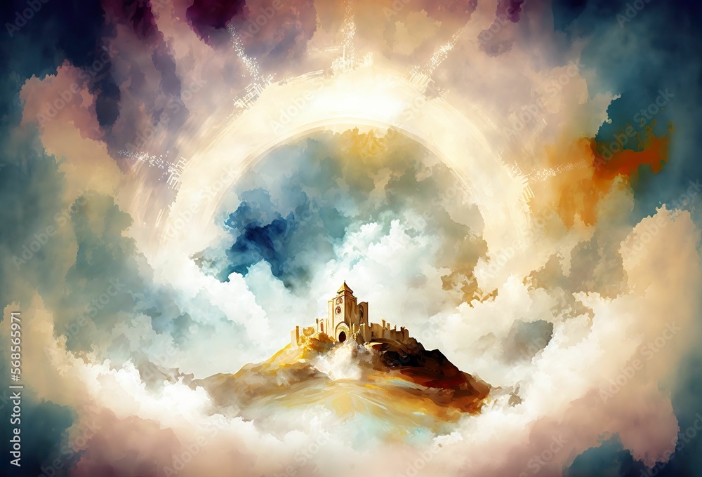 Heaven god Holy Church bethlehem illustration landscape art pathway ...