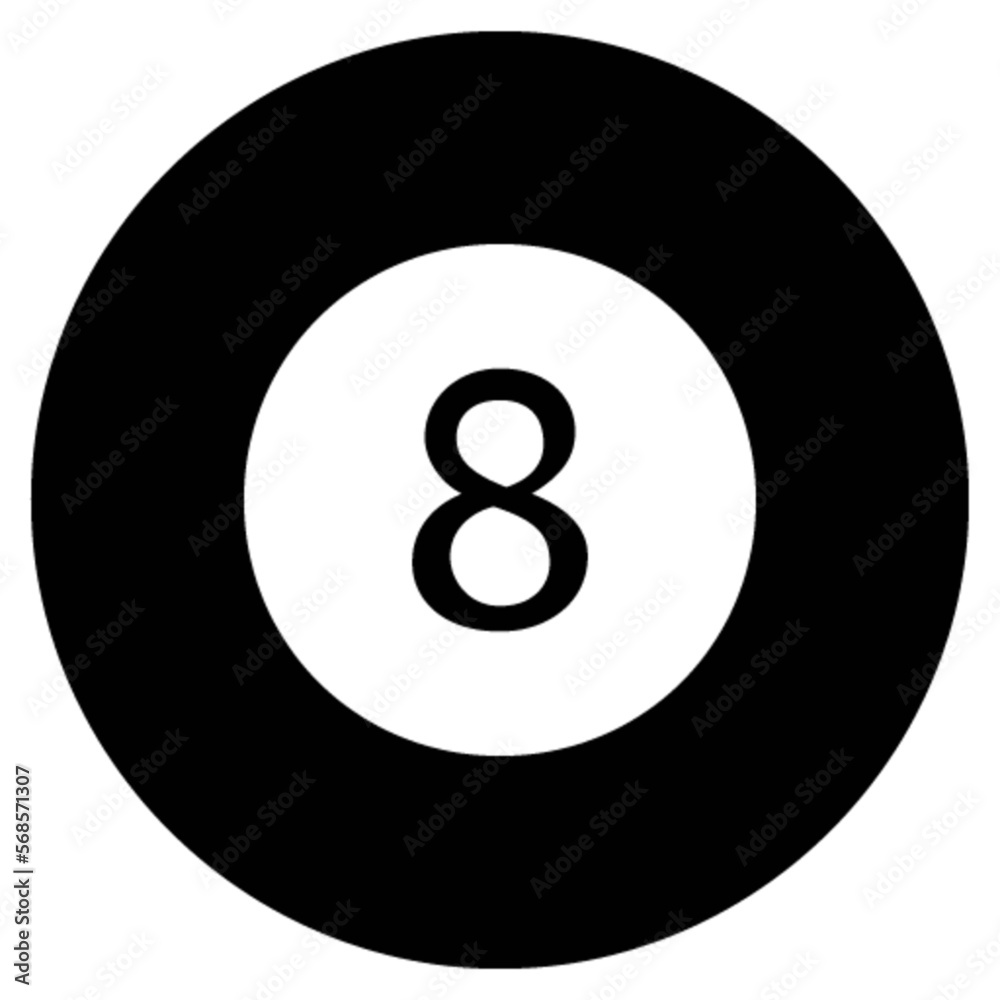 eight ball vector, icon, symbol, logo, clipart, isolated. vector ...