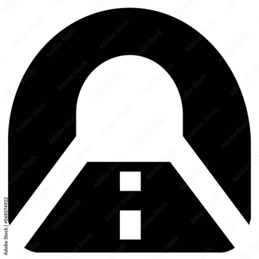tunnel vector, icon, symbol, logo, clipart, isolated. vector ...