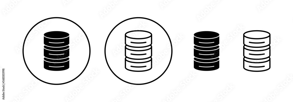 Database icon vector for web and mobile app. database sign and symbol ...