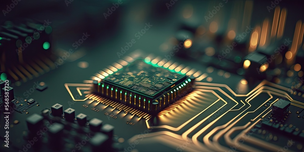 Computer cell phone micro chips. Motherboard. Data RAM. Circuitry ...