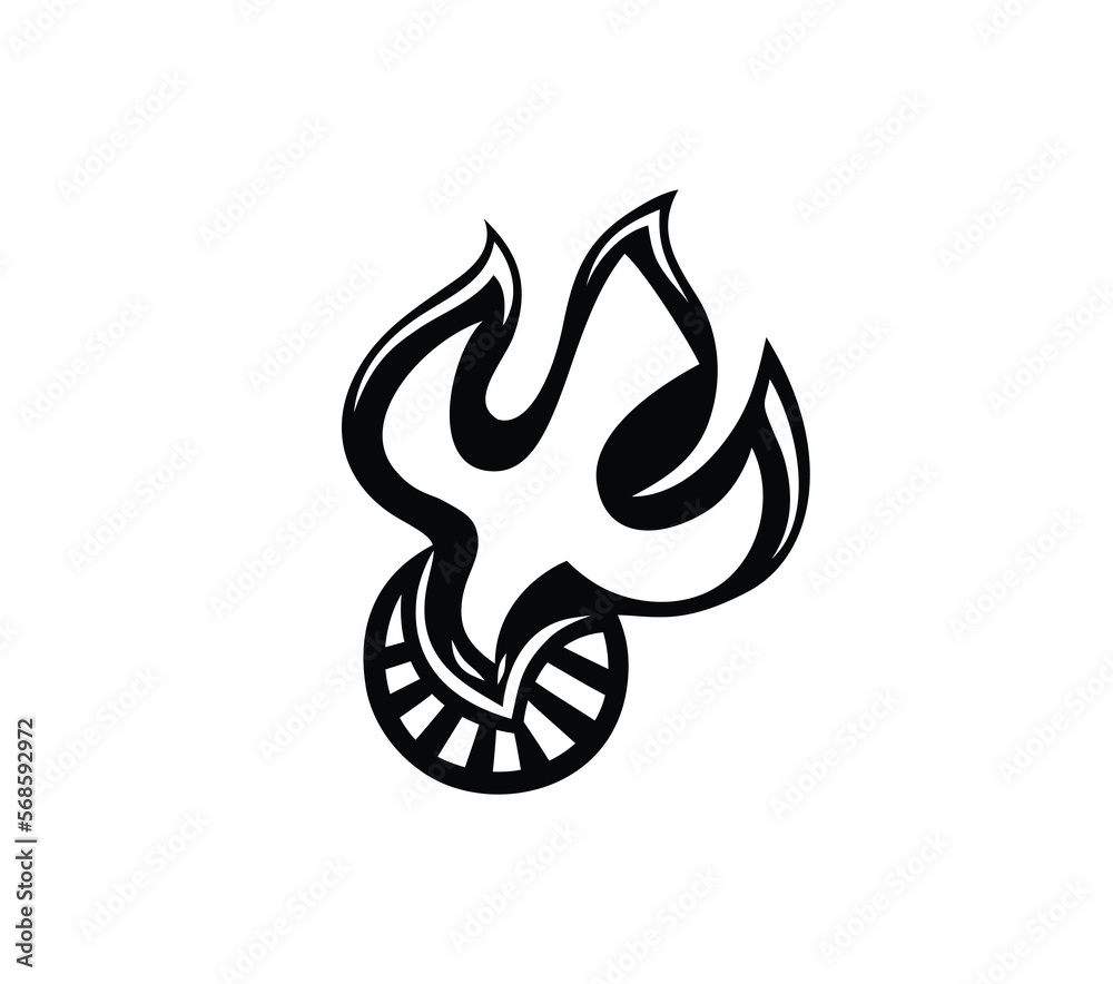 Holy spirit Fire Logo, art vector design Stock Vector | Adobe Stock