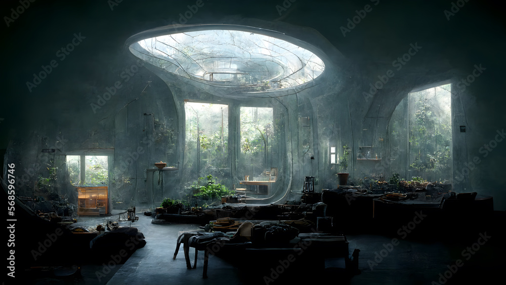 Inside a Mysterious Dark Macabre Futuristic Post Apocalyptic House ...
