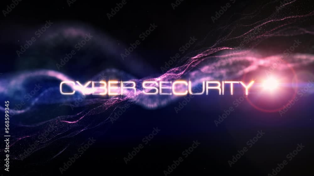Cyber Security text abstract abstract technology futuristic 3D ...