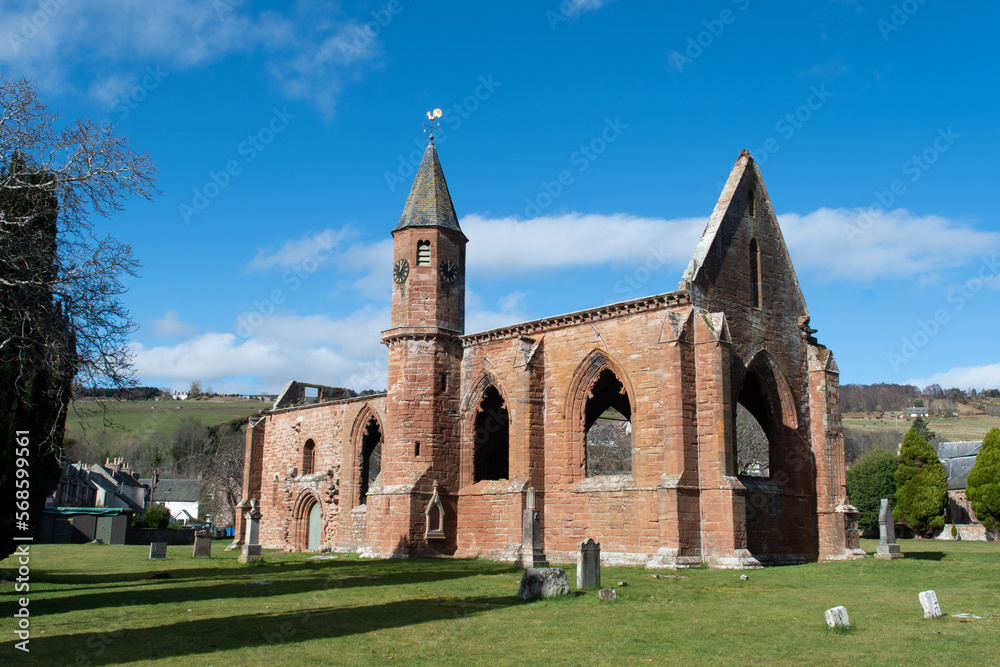 Town centre of the Black Isle town of Fortrose in the Scottish ...
