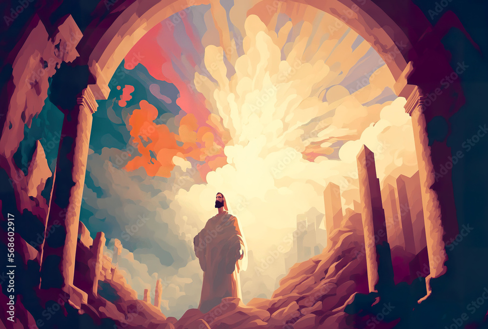 Heaven god Holy Church bethlehem illustration landscape art pathway ...