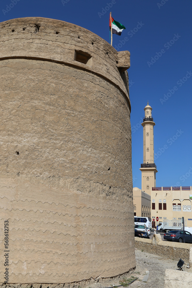 Dubai, UAE - February 14,2022: Al Fahidi Fort the oldest existing ...
