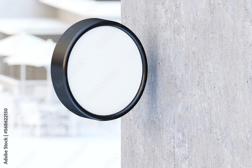 Minimal black circle Light box for Sign and promotion Design,Free ...