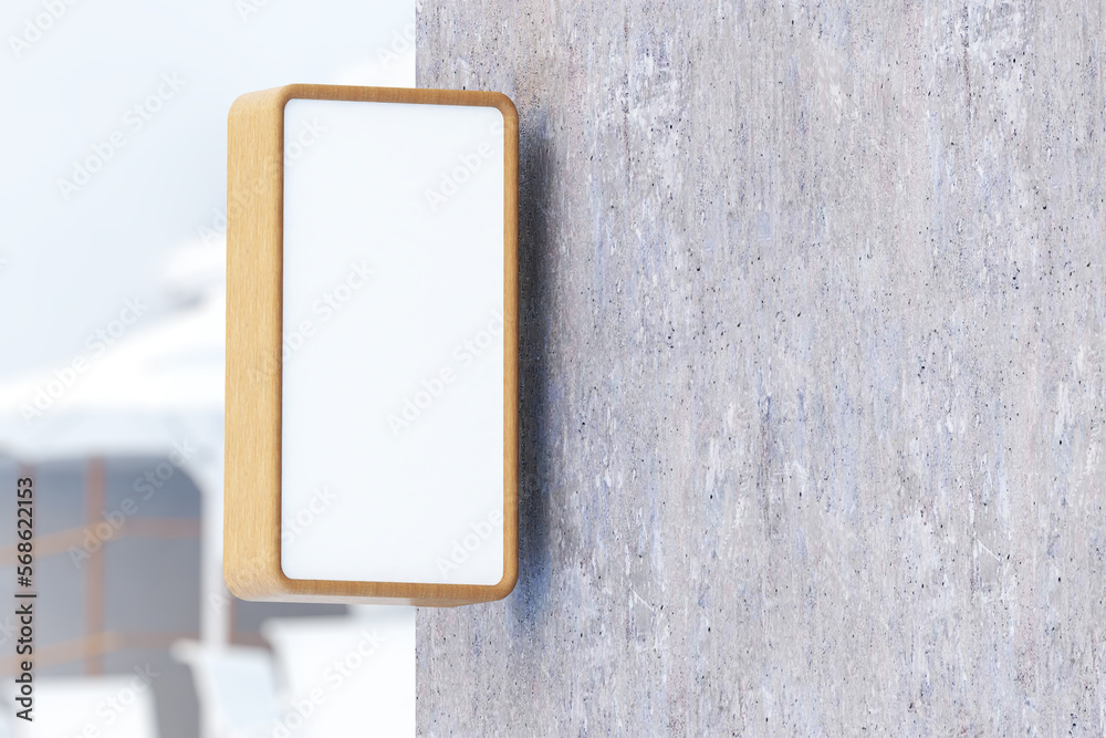 Minimal wood Light box in vertical for Sign and promotion Design,Free ...
