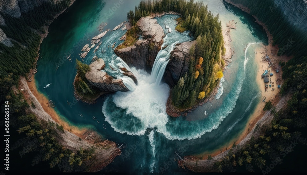 Aerial Panoramic View Of Rivers, Lakes And Waterfalls : Stunning Drone ...