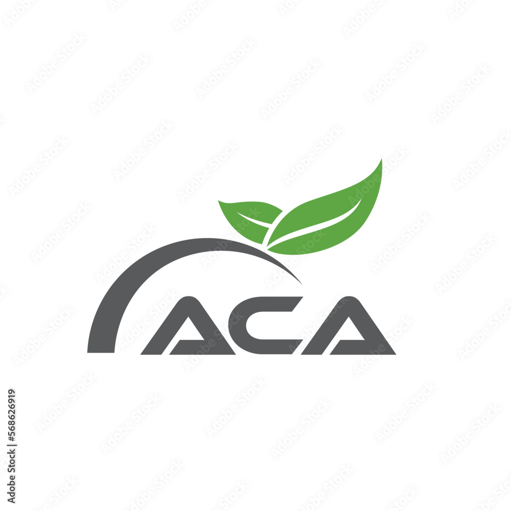 ACA letter nature logo design on white background. ACA creative ...
