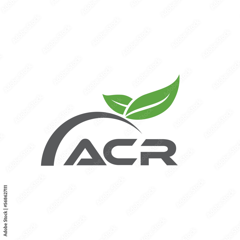 ACR letter nature logo design on white background. ACR creative ...
