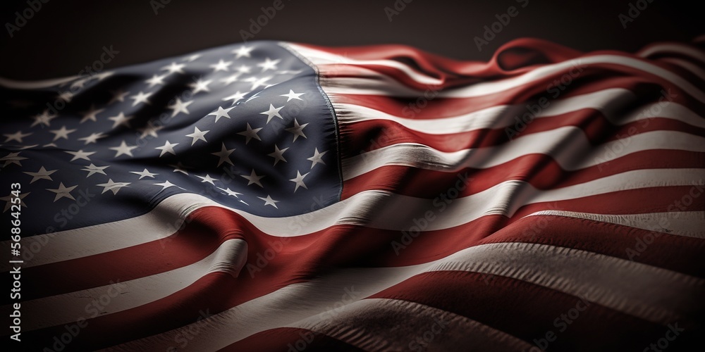 USA flag detailed and dark light Stock Illustration | Adobe Stock