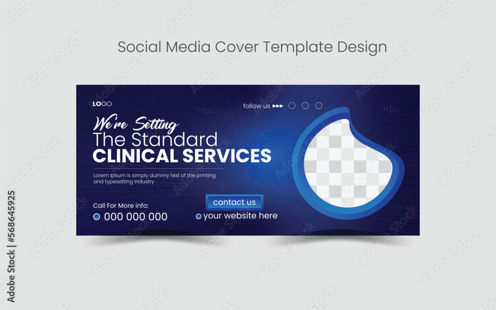 Medical, healthcare, Facebook, cover, photo design, with gradient color ...
