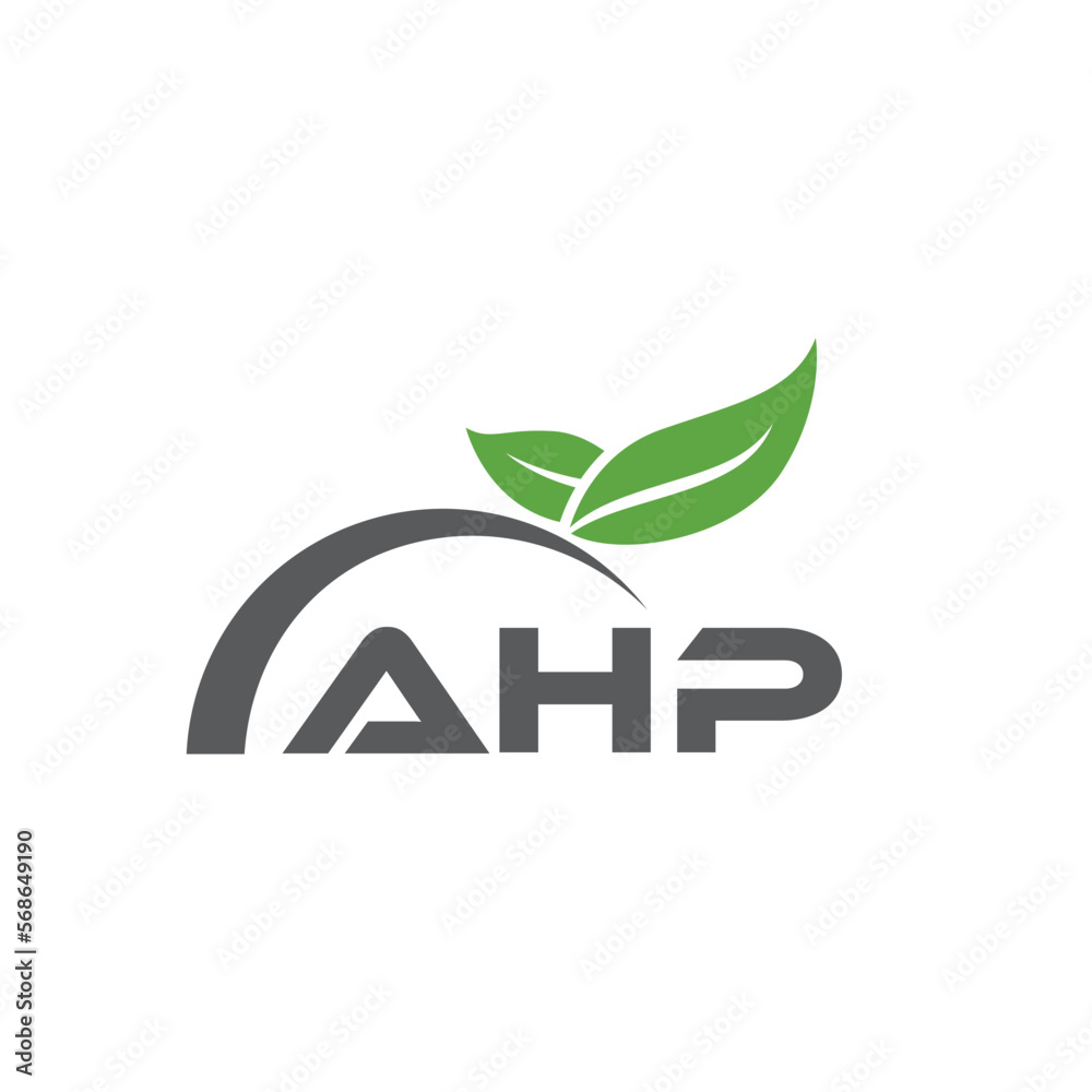 AHP letter nature logo design on white background. AHP creative ...