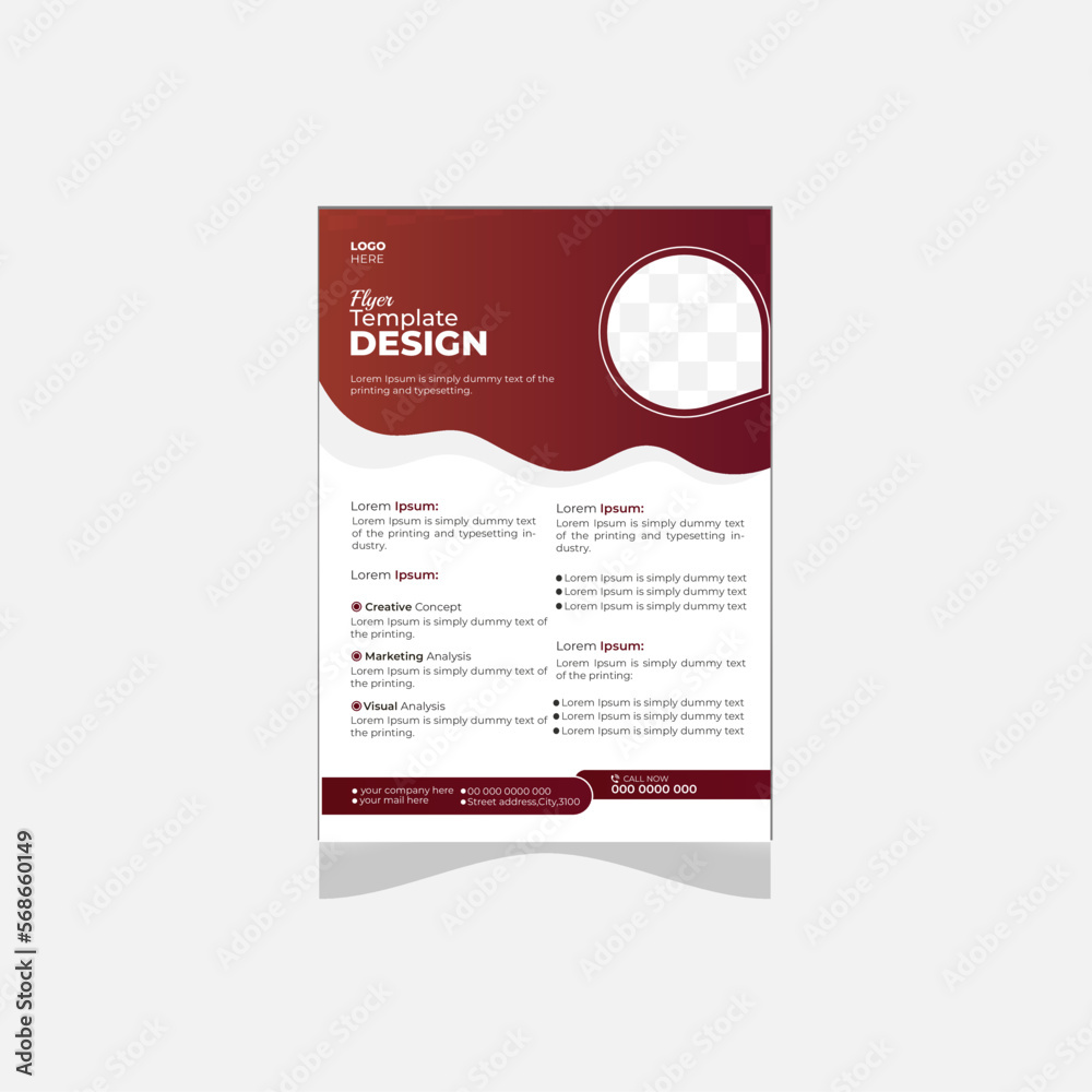 Flyer Design, modern, clean template. simple minimal,flyer, a4, print ...