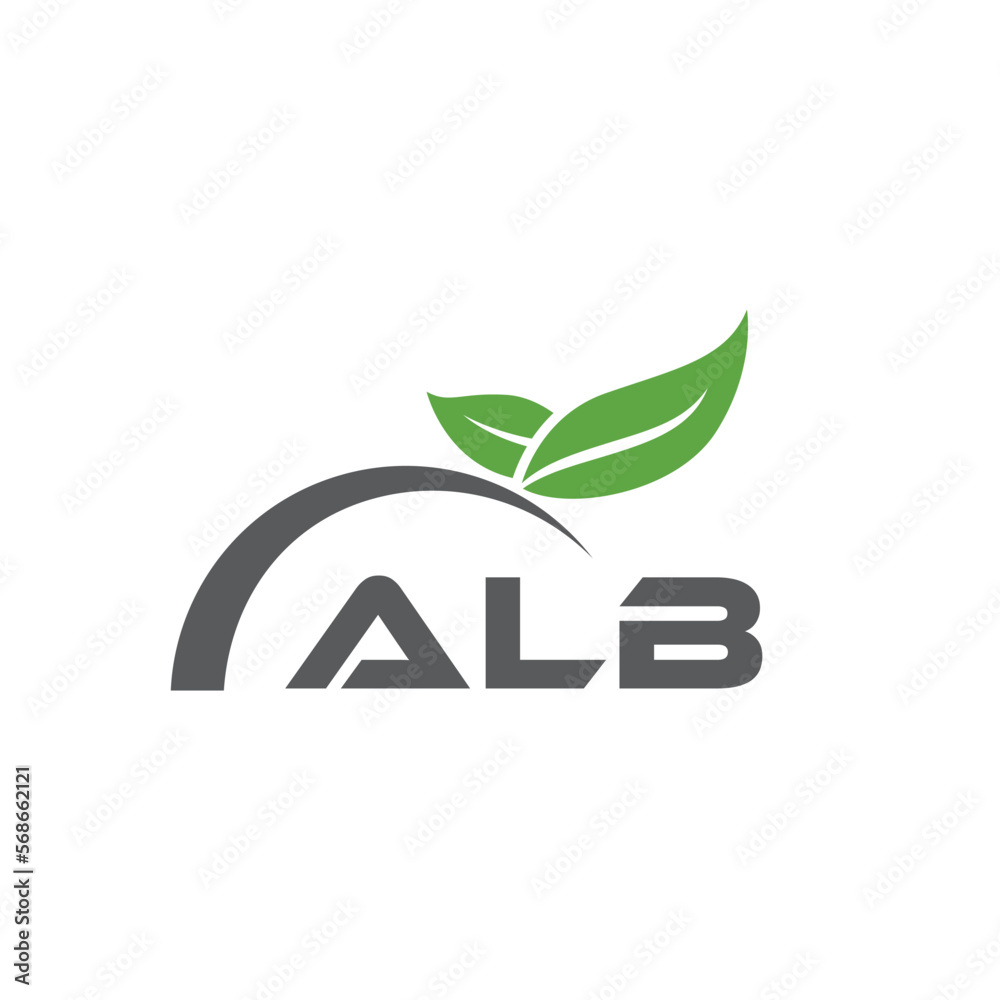 ALB letter nature logo design on white background. ALB creative ...