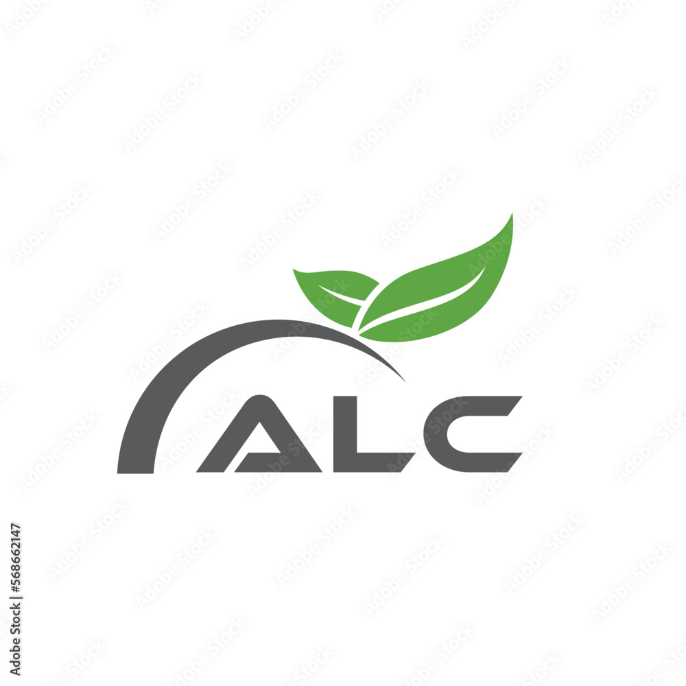ALC letter nature logo design on white background. ALC creative ...