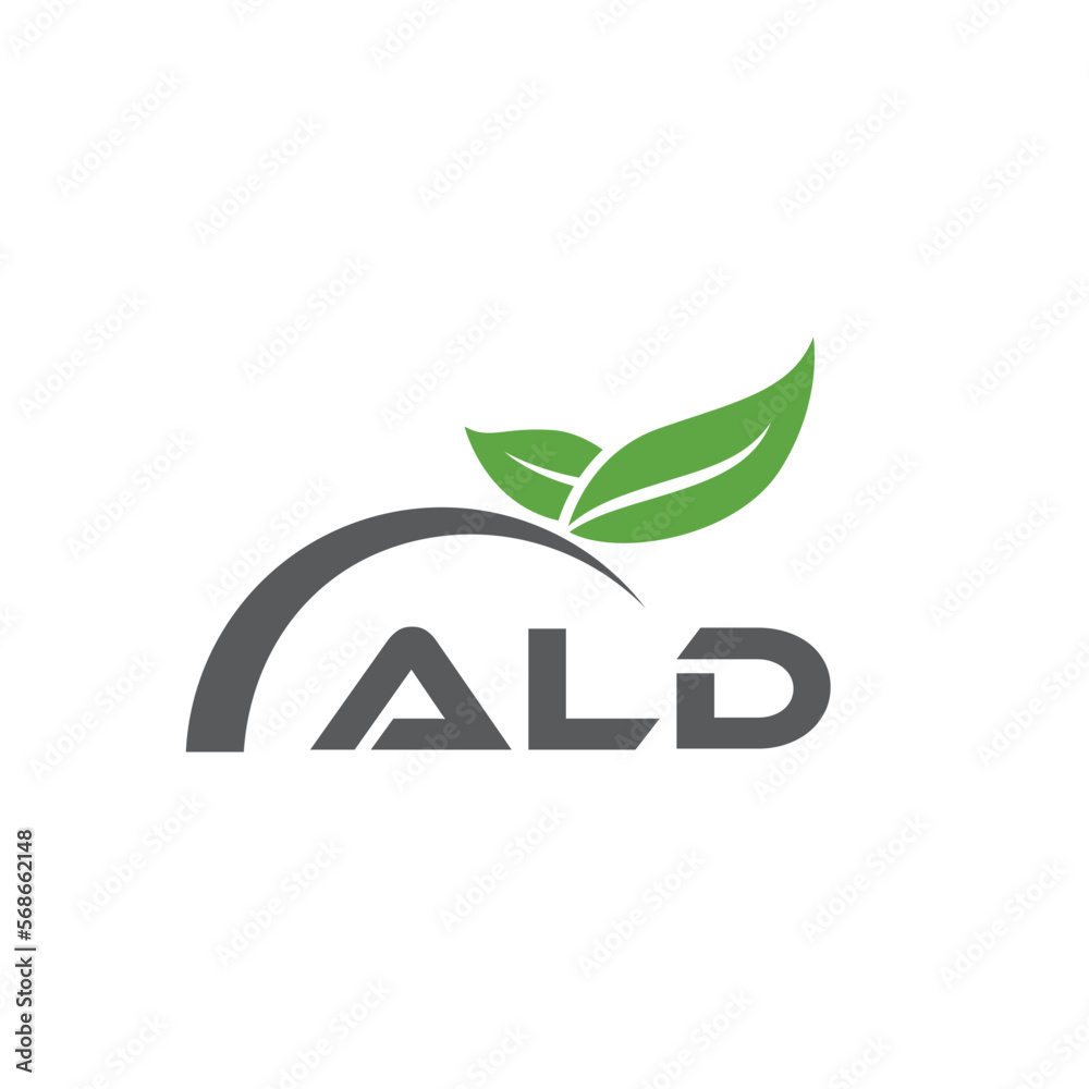 Vecteur Stock ALD letter nature logo design on white background. ALD ...
