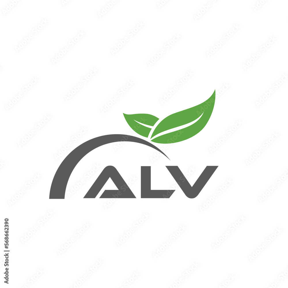 ALV letter nature logo design on white background. ALV creative ...