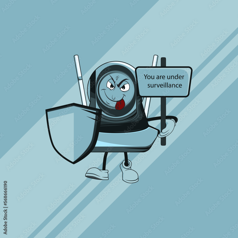 CCTV Cartoon Characters with face expression Stock Vector | Adobe Stock