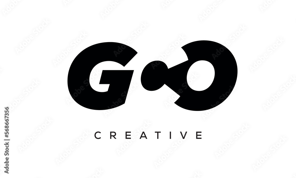 GCO letters negative space logo design. creative typography monogram ...
