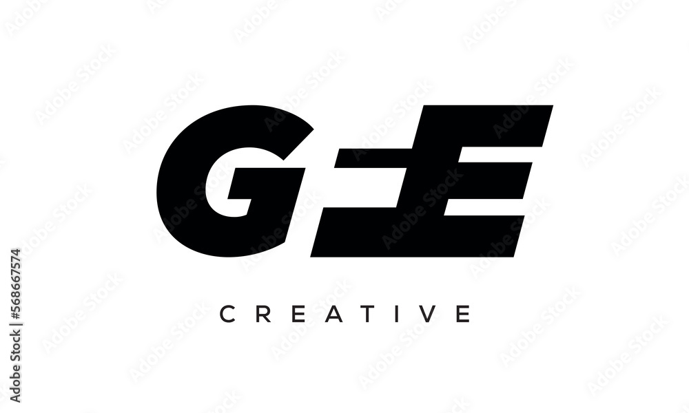 GFE letters negative space logo design. creative typography monogram ...