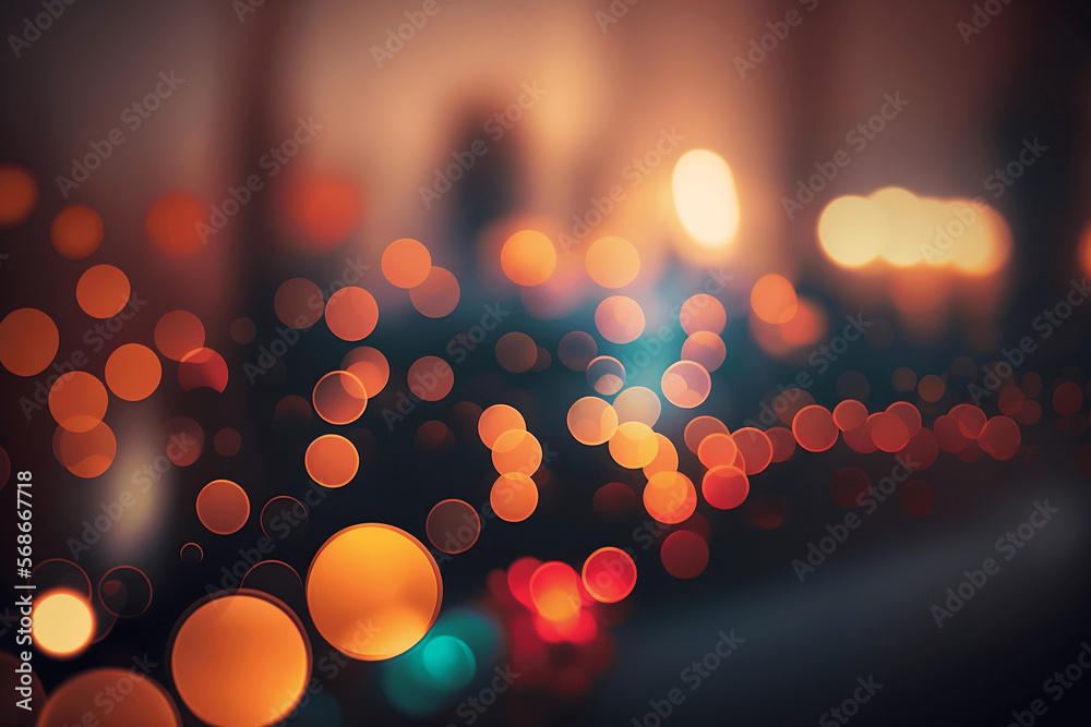 Abstract Digital Art Bokeh Pattern: AI-Generated Radiant and Vibrant ...