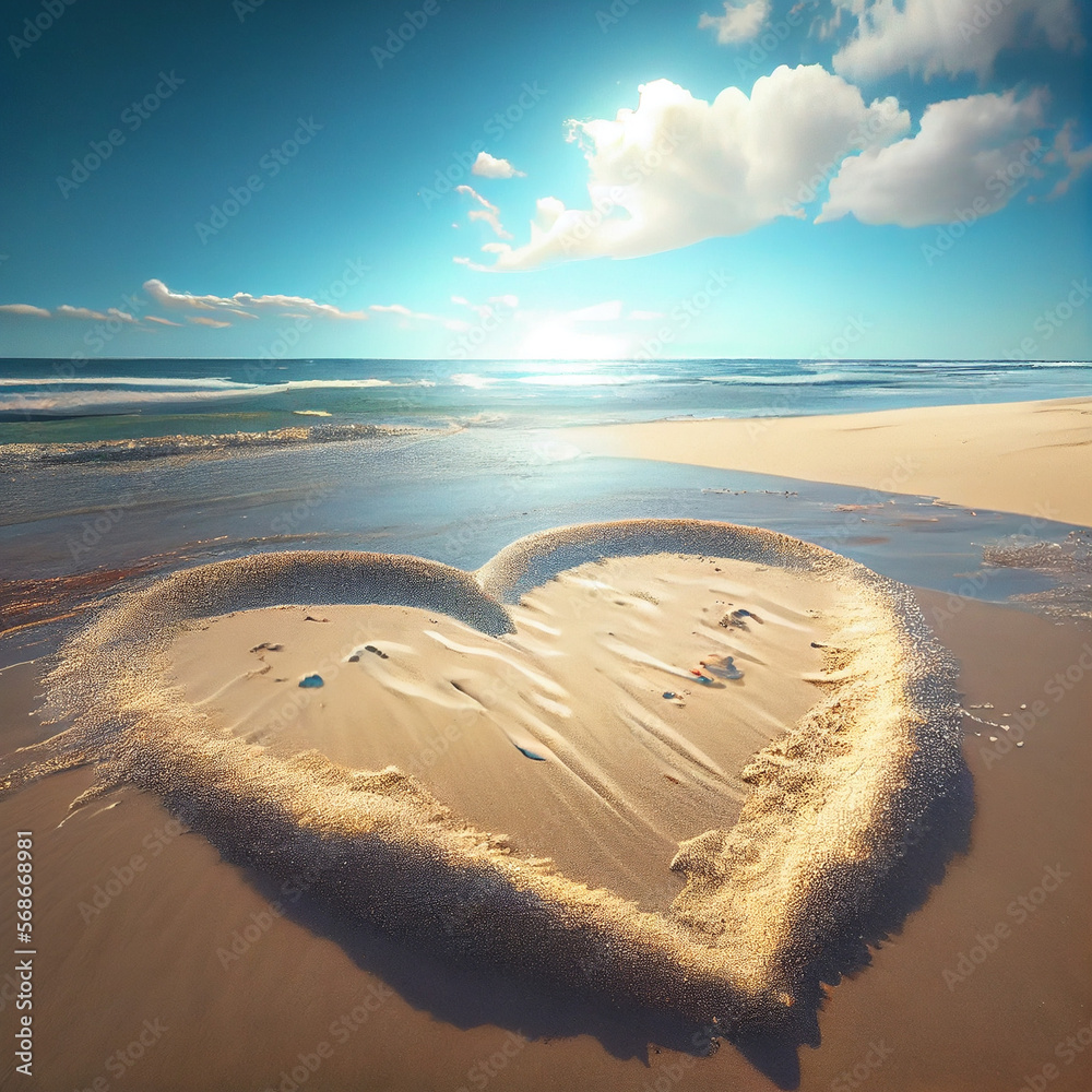 Romantic Beach Heart